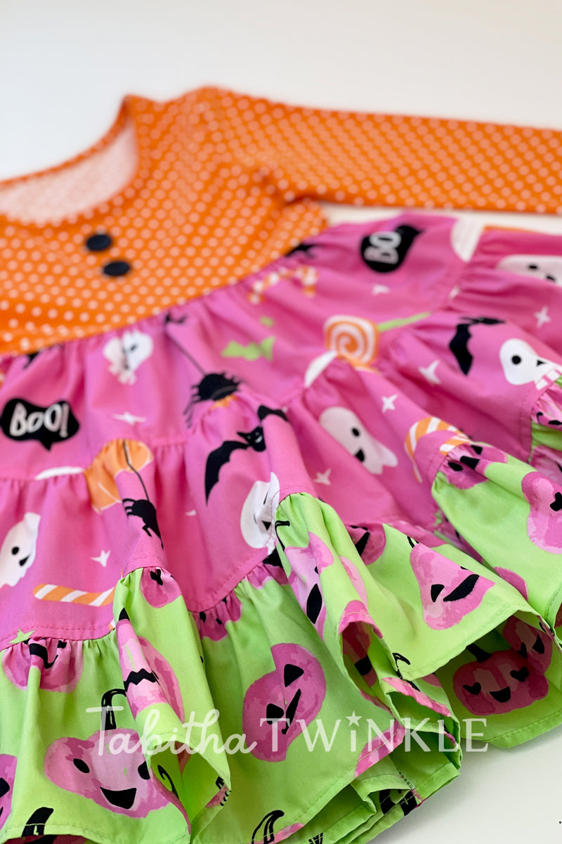 Happy Halloween - Costume Party Orange Hadley Dress – Tabitha Twinkle