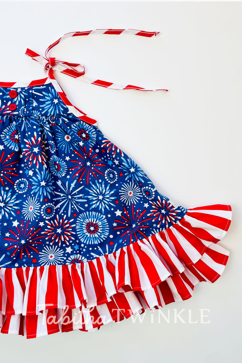 Ball Game - Grand Ol' Flag Hannah Dress – Tabitha Twinkle